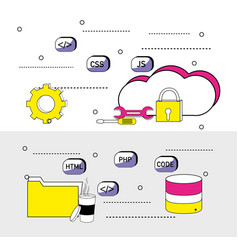 Program coding concept Royalty Free Vector Image