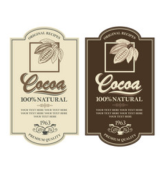 Cocoa packages set Royalty Free Vector Image - VectorStock