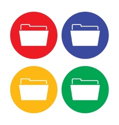 Folder icon flat design graphic folder Royalty Free Vector