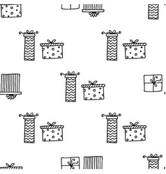 Seamless pattern with gift boxes wallpaper Vector Image