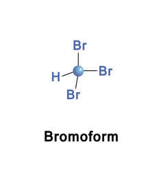 Bromoform is a brominated organic Royalty Free Vector Image