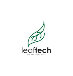 Leaf tech logo Royalty Free Vector Image - VectorStock