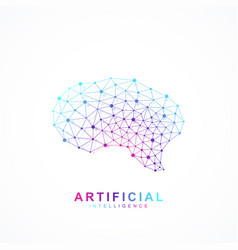 Artificial intelligence brain logo concept Vector Image