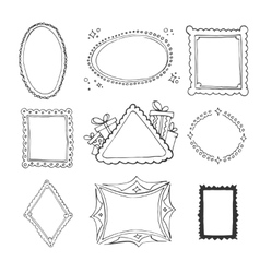 Collection decorative loop frames Royalty Free Vector Image