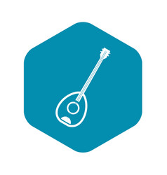 Saz turkish music instrument icon simple style Vector Image