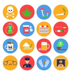 Drug addiction infographic set Royalty Free Vector Image