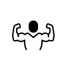Bodybuilder muscle flex arm Royalty Free Vector Image