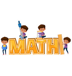 Kids playing with math toy Royalty Free Vector Image