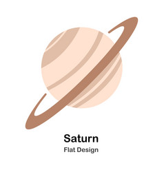 Saturn flat Royalty Free Vector Image - VectorStock