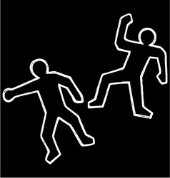 Crime scene symbols Royalty Free Vector Image - VectorStock