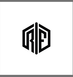 Rf logo monogram with diamond shape design Vector Image