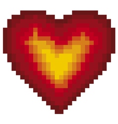 Sign pixel heart in grid 706 Royalty Free Vector Image