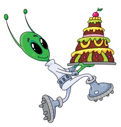 Boy with a pie Royalty Free Vector Image - VectorStock