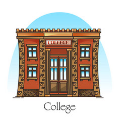 College building or university campus academy Vector Image
