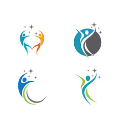 Fun people logo Royalty Free Vector Image - VectorStock