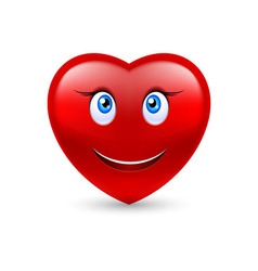 Smiling heart Royalty Free Vector Image - VectorStock