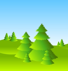 Spring day landscape Royalty Free Vector Image