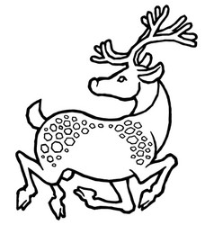 Decorative sika deer Royalty Free Vector Image
