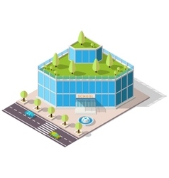 School isometric on white background Royalty Free Vector