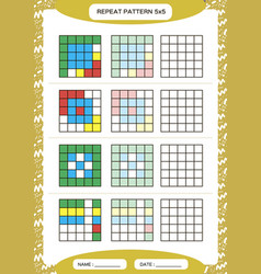 Repeat colorful pattern cube grid with squares Vector Image