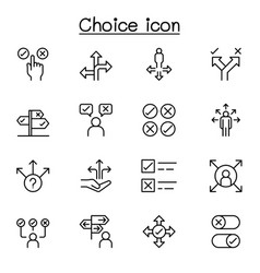 Process data analysis icon set in thin line style Vector Image