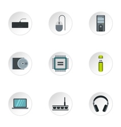 System unit of a computer icon flat style Vector Image