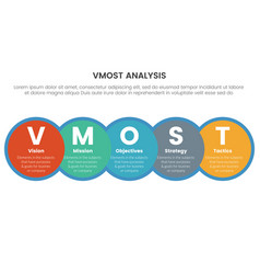 Vmost analysis model framework infographic 5 Vector Image