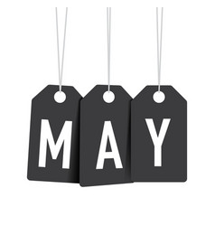 Red may tag Royalty Free Vector Image - VectorStock