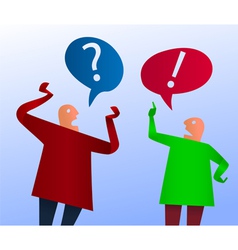 Two angry men arguing Royalty Free Vector Image