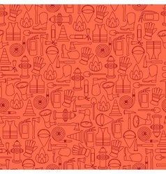 Pattern seamless line firefighting Royalty Free Vector Image