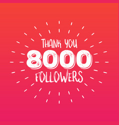 Thank you for 1k followers Royalty Free Vector Image