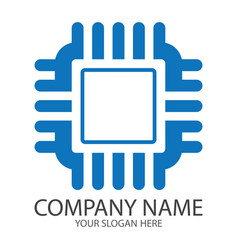 Cpu simple icon symbol template Royalty Free Vector Image