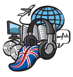 Concept studying english Royalty Free Vector Image