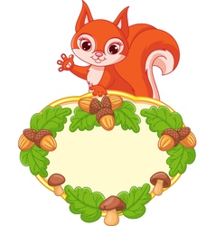 Frame with squirrel Royalty Free Vector Image - VectorStock