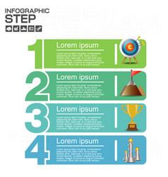 Numbers four points slide template Royalty Free Vector Image