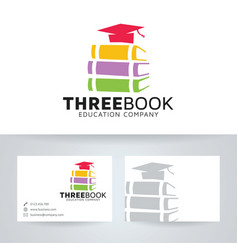 Book tree logo design Royalty Free Vector Image