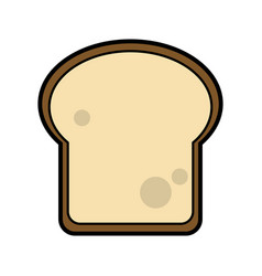 Single bread slice icon Royalty Free Vector Image