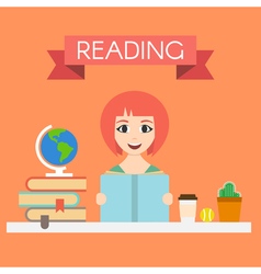 Alice reading a book Royalty Free Vector Image