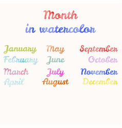 Watercolor calendar Royalty Free Vector Image - VectorStock