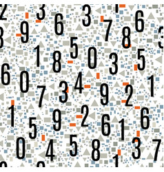 Seamless pattern with the numbers Royalty Free Vector Image
