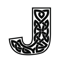 Numeral with celtic ornament Royalty Free Vector Image