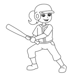 Girl on a swing coloring page for kids Royalty Free Vector