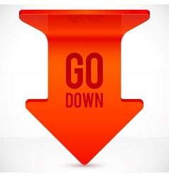 Red arrow 3d sign icon Royalty Free Vector Image