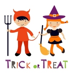 Cute little witches set Royalty Free Vector Image