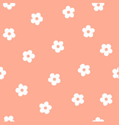 Simple flower doodle repeat pattern design Vector Image