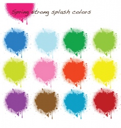 Spring strong splash colors Royalty Free Vector Image