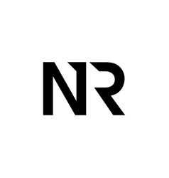 Initial letter nr logo design template creative Vector Image