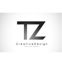 Tz t z letter logo design creative icon modern Vector Image