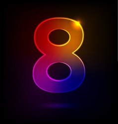Writing practice number eight Royalty Free Vector Image