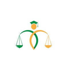 Justice human law firm icon template Royalty Free Vector